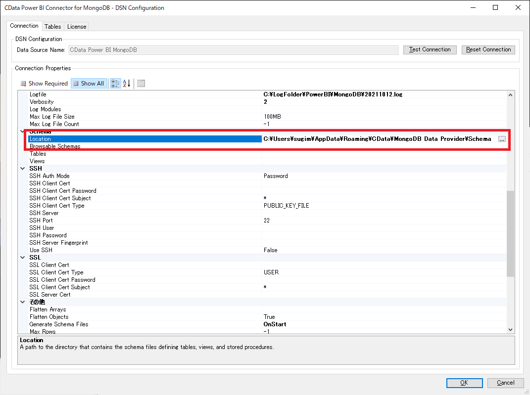 CData Power BI Connector でカスタムスキーマを利用する場合の注意点