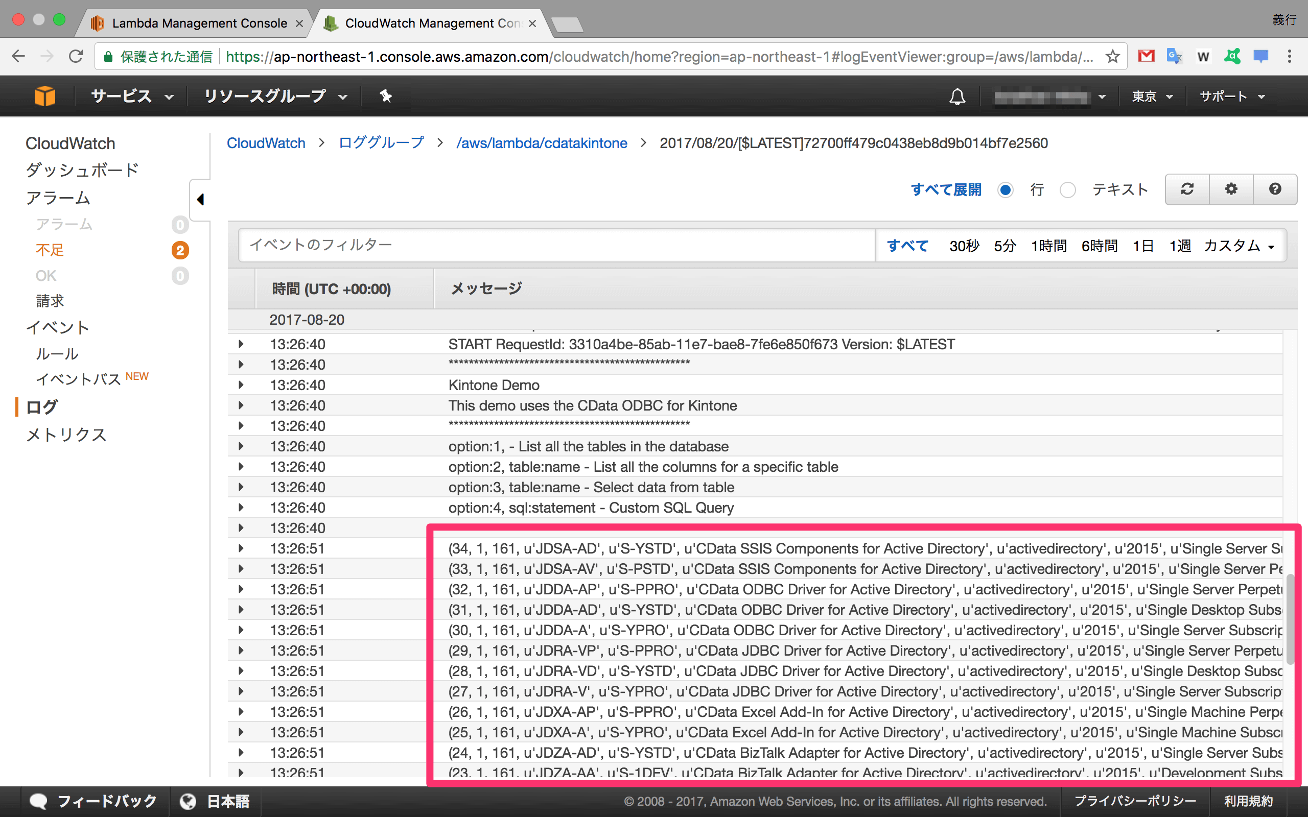AWS LambdaからのPython&CData ODBC Driverによるkintoneデータ操作