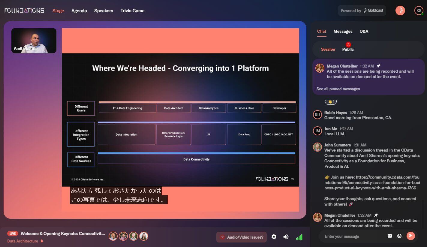 CData Foundations Day1レポ！CDataの製品哲学からAIの時代におけるコネクティビティの重要性まで