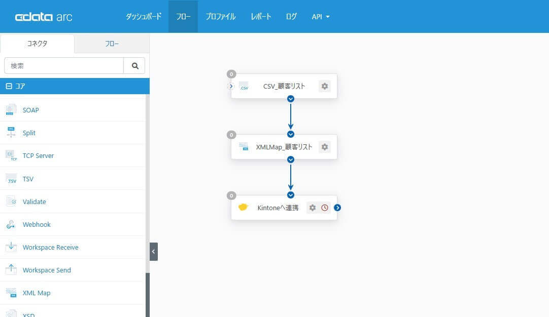 CData Arc - kintone への登録や更新をバッチで実行する方法