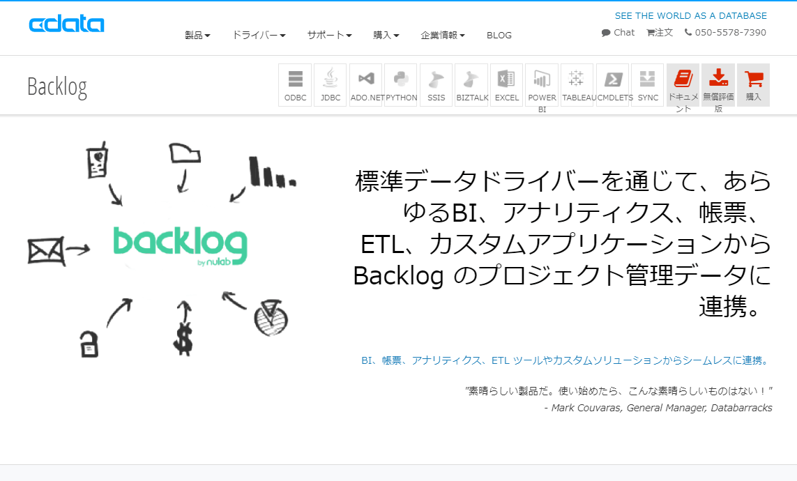 カスタム属性を課題の一覧で表示する方法：CData Backlog Driver