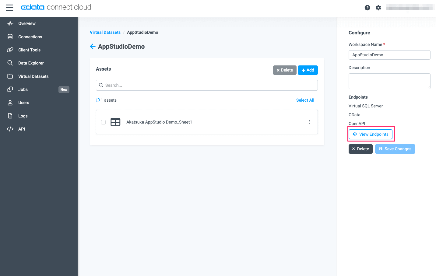 CData Connect AI を使ってAWS App Studio からGoogle スプレッドシートに接続