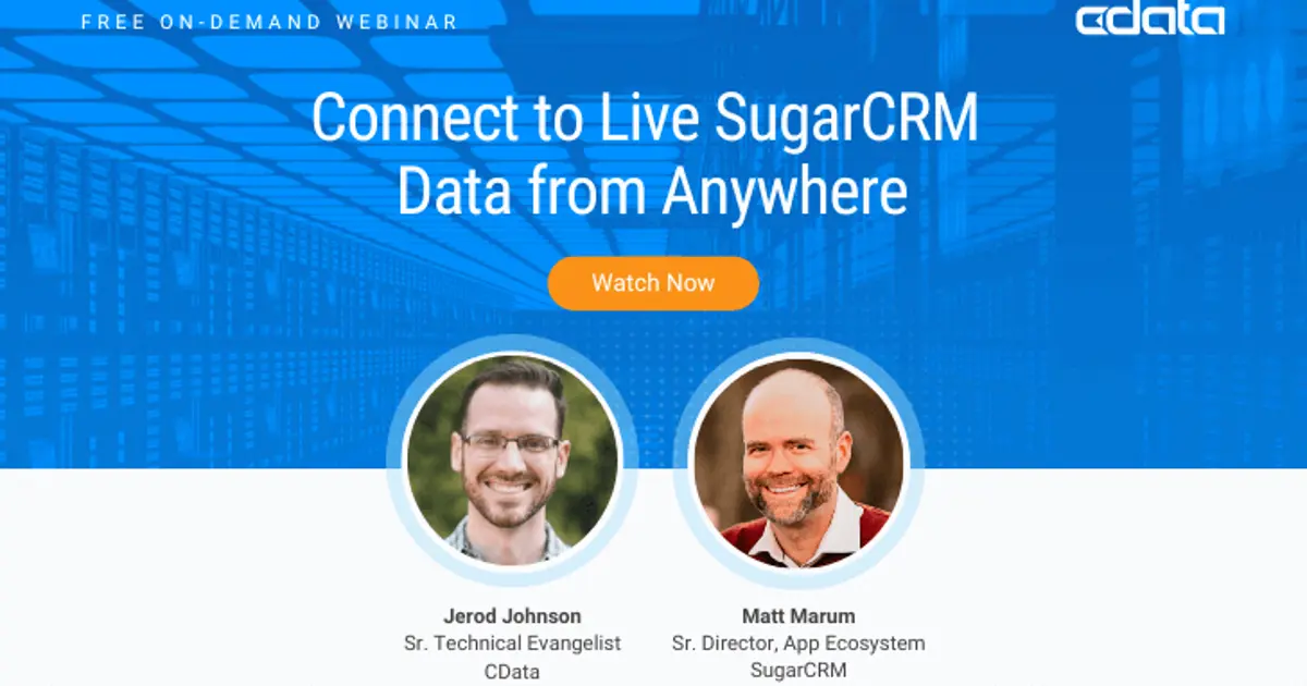 Connect to Live SugarCRM Data from Anywhere