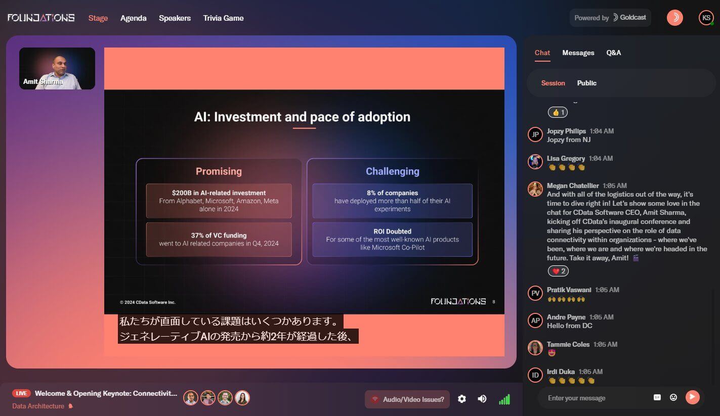 CData Foundations Day1レポ！CDataの製品哲学からAIの時代におけるコネクティビティの重要性まで