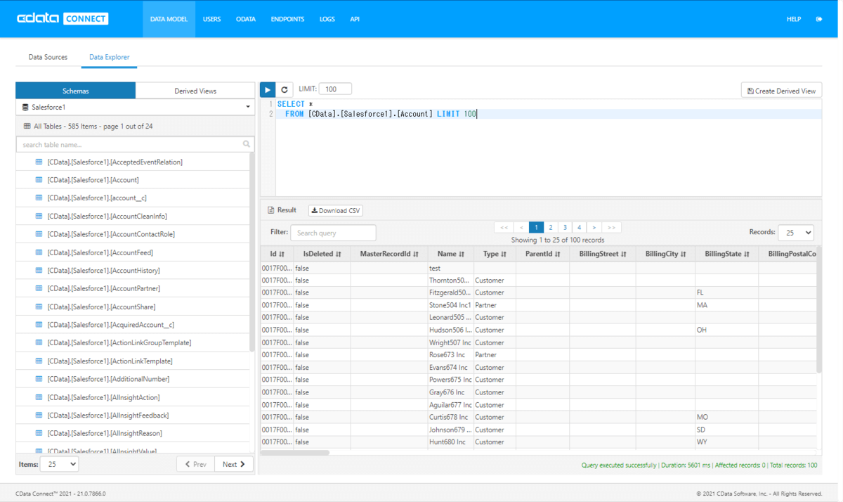 CELF からCData Connect 経由でSalesforce にアクセスする方法
