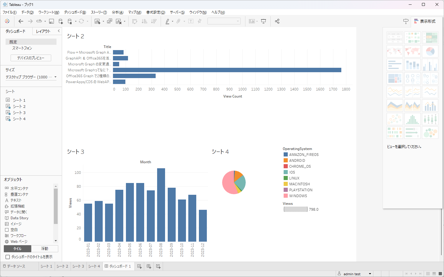 Tabelau Desktop & Cloud を使って自社のYoutube チャンネルのデータを分析：CData Youtube Analytics ODBC Driver
