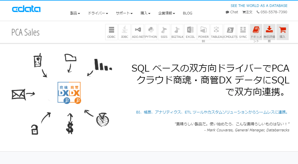 CData PCA Sales & Accounting （PCAクラウド商魂・商管/会計）の接続方法・利用時の注意点