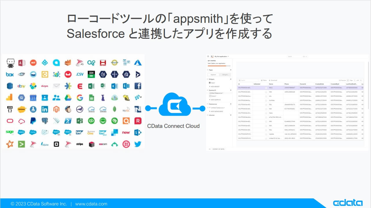 ローコードツールの「appsmith」を使ってSalesforce と連携したアプリを作成する：CData Connect AI