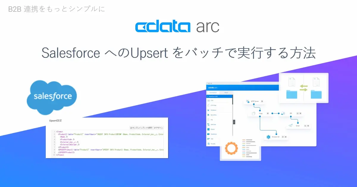 CData Arc - Salesforce へのUpsert をバッチで実行する方法