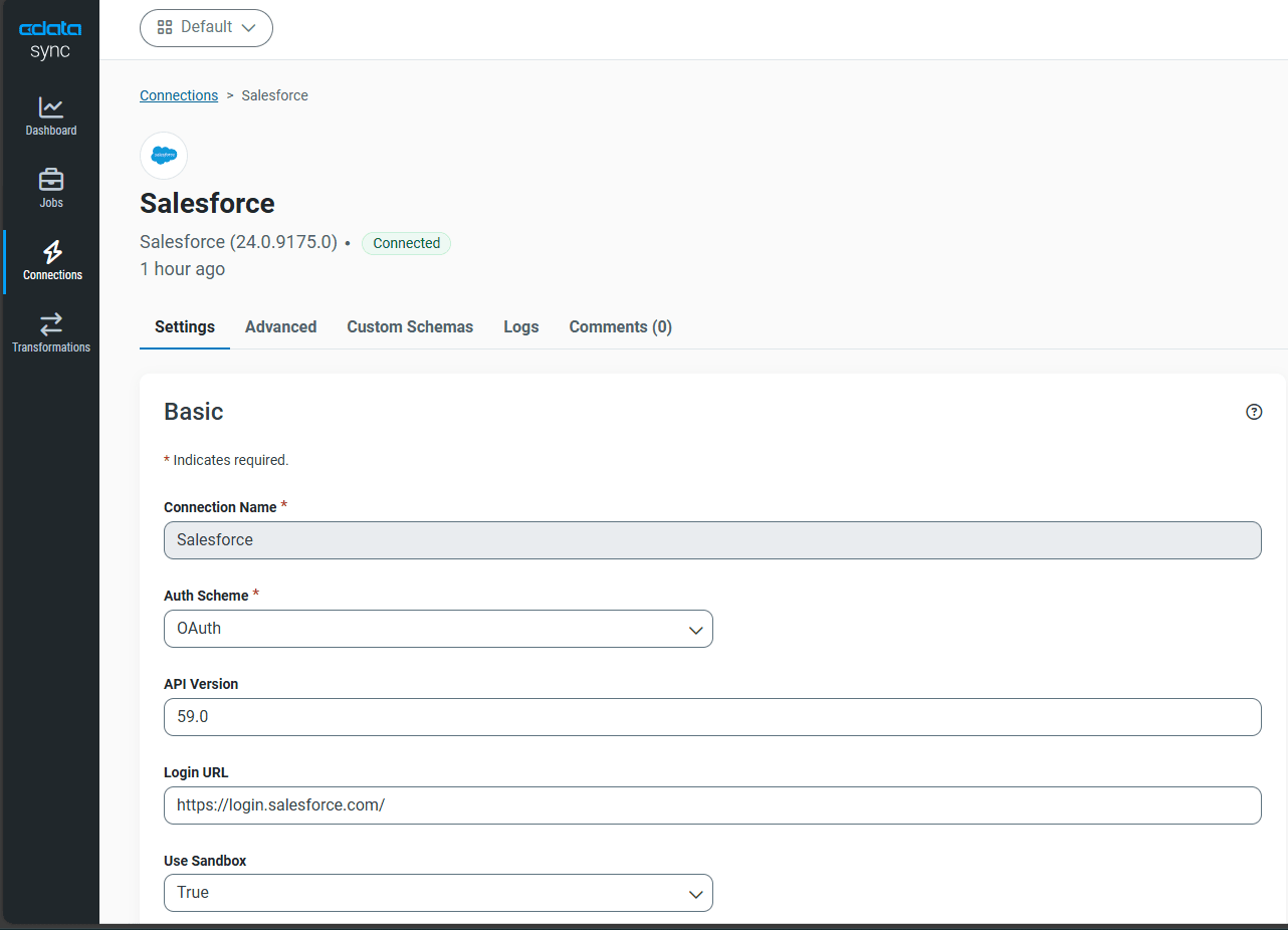 Salesforce to PostgreSQL Integration with CData Sync