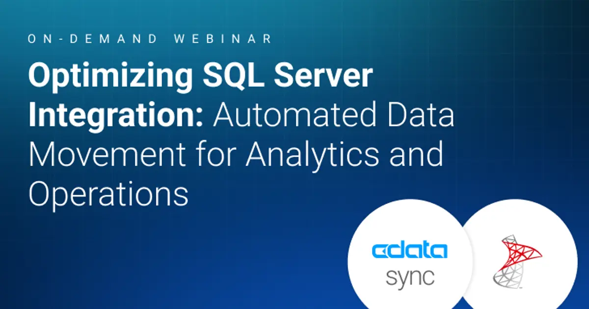Optimizing SQL Server Integration with CData Sync