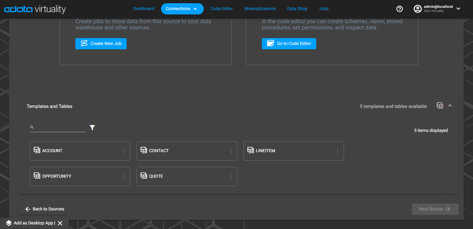 CData Virtuality - Oracle Databaseへの接続