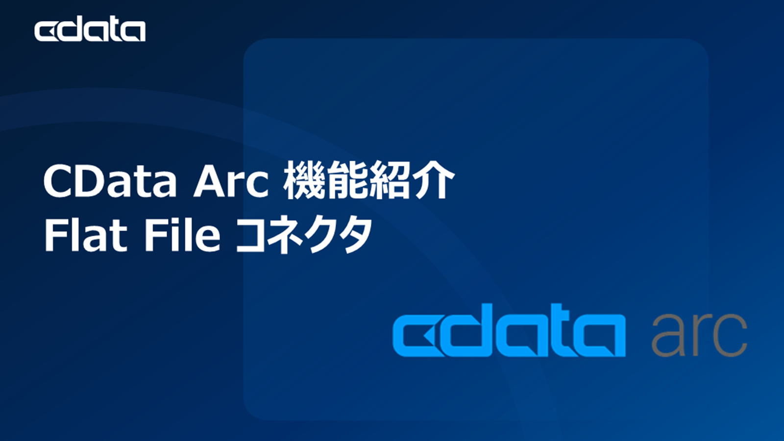 CData Arc 機能紹介 - Flat File コネクタ